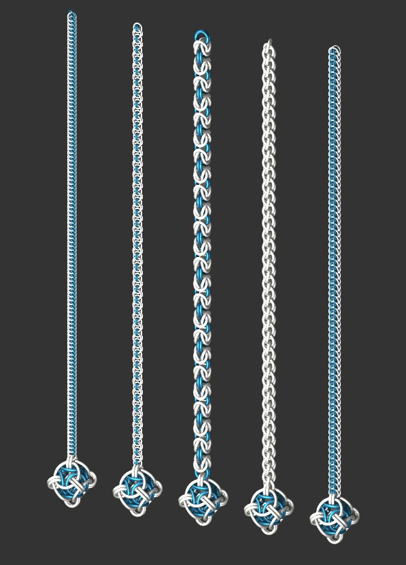 Matt's Awesome Stuff - Chainmaille - TetraOrb and Helm Orb Earrings